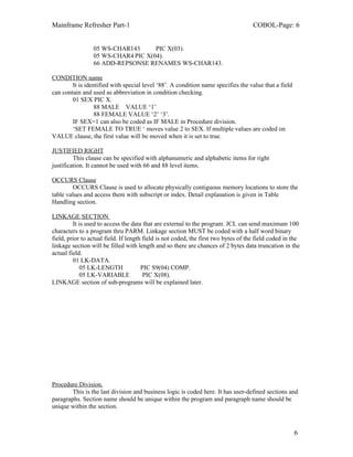 COBOL FOR FRESHER | DOC