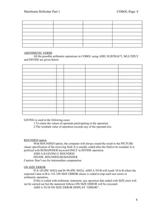 COBOL FOR FRESHER | DOC