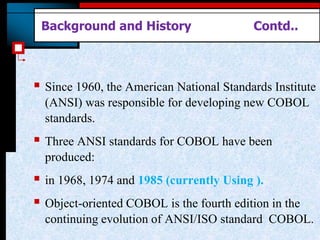 Cobol training class-1 | PPT