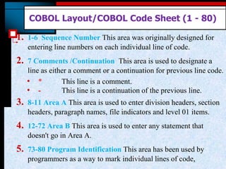 Cobol training class-1 | PPT