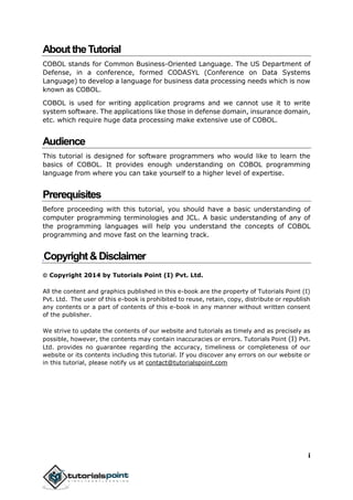 Cobol tutorial | PDF