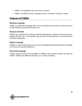 Cobol tutorial | PDF