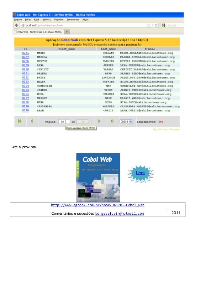 Cobol Web com Net Express 5.1 - Parte 3