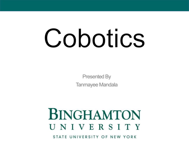 Cobotics | PPTX | Robotics | Technology & Computing