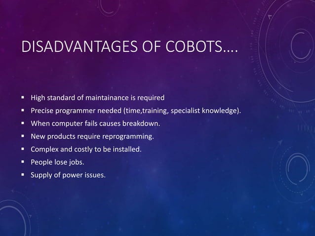 Cobots ppt | PPTX | Robotics | Technology & Computing
