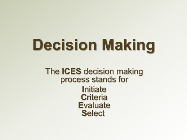 Problem solving& Decision Making | PPTX