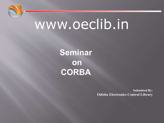 Common Object Request Broker Architecture | PPTX