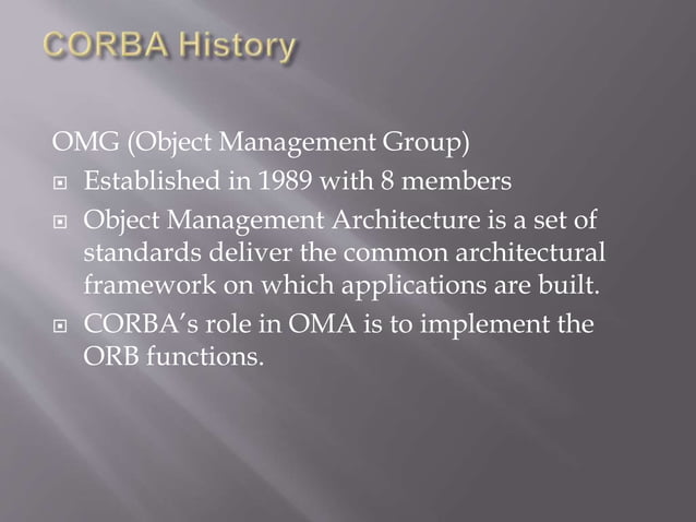 Common Object Request Broker Architecture | PPTX