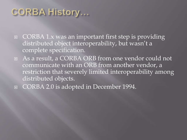 Common Object Request Broker Architecture | PPTX