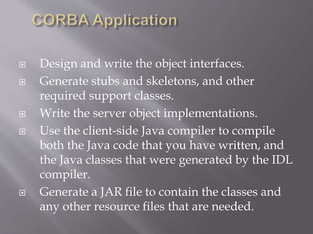 Common Object Request Broker Architecture Ppt