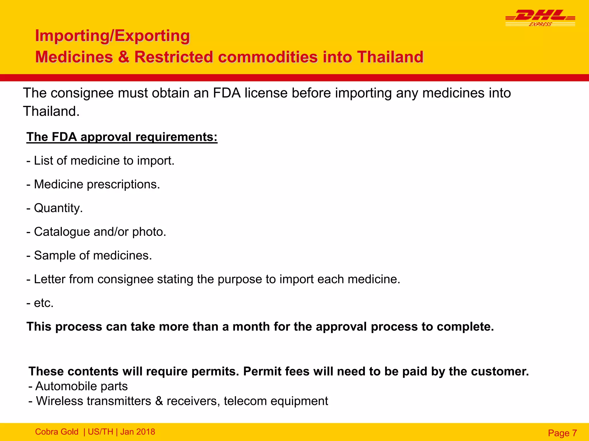 Cobra gold 2018 customs info deck | PPTX