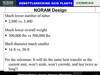 DEBOTTLENECKING METALLURGICAL AND SULPHUR-BURNING SULPHURIC ACID PLANTS ...