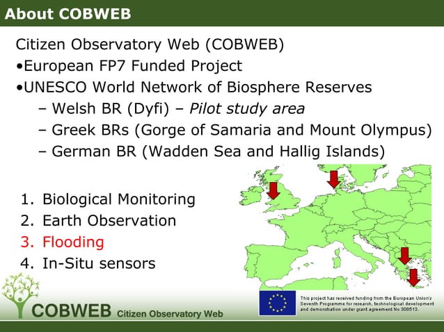 Cobweb: Using citizen science data to support flood risk modelling | PPT