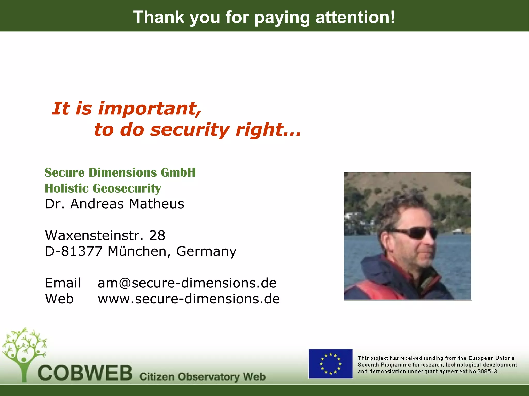 COBWEB: Privacy and Security | PPT