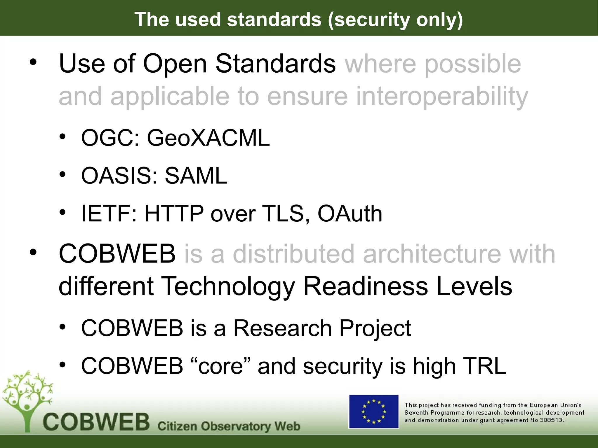 COBWEB: Privacy and Security | PPT