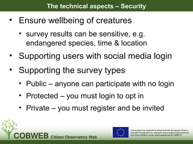 COBWEB: Privacy and Security | PPT