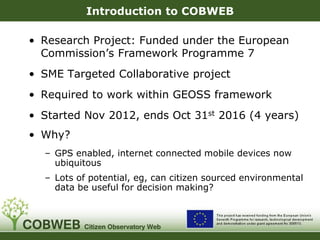 COBWEB technology platform and future development needs | PPT