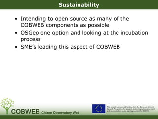 COBWEB technology platform and future development needs | PPT