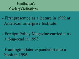 Clash of Civilizations? A critical perspective | PPTX