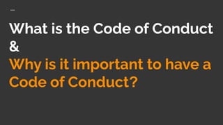 Code of Conduct | PDF