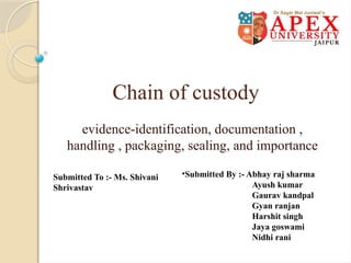 chain of custory...forensic science ..pptx