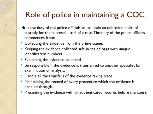 chain of custory...forensic science ..pptx