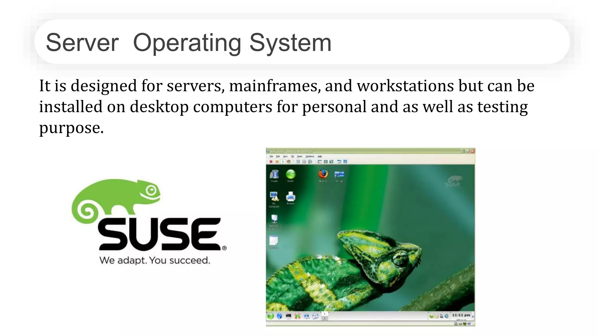 Introduction To Server Pptx Operating Systems Computer Software And Applications