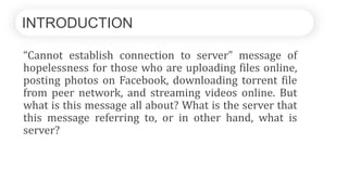 Introduction to Server | PPTX | Operating Systems | Computer Software ...