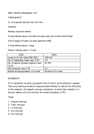 computer organization and architecture notes | PDF