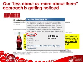 Coca-Cola‘s „Fans First“ Approach in Social Communities | PPTX