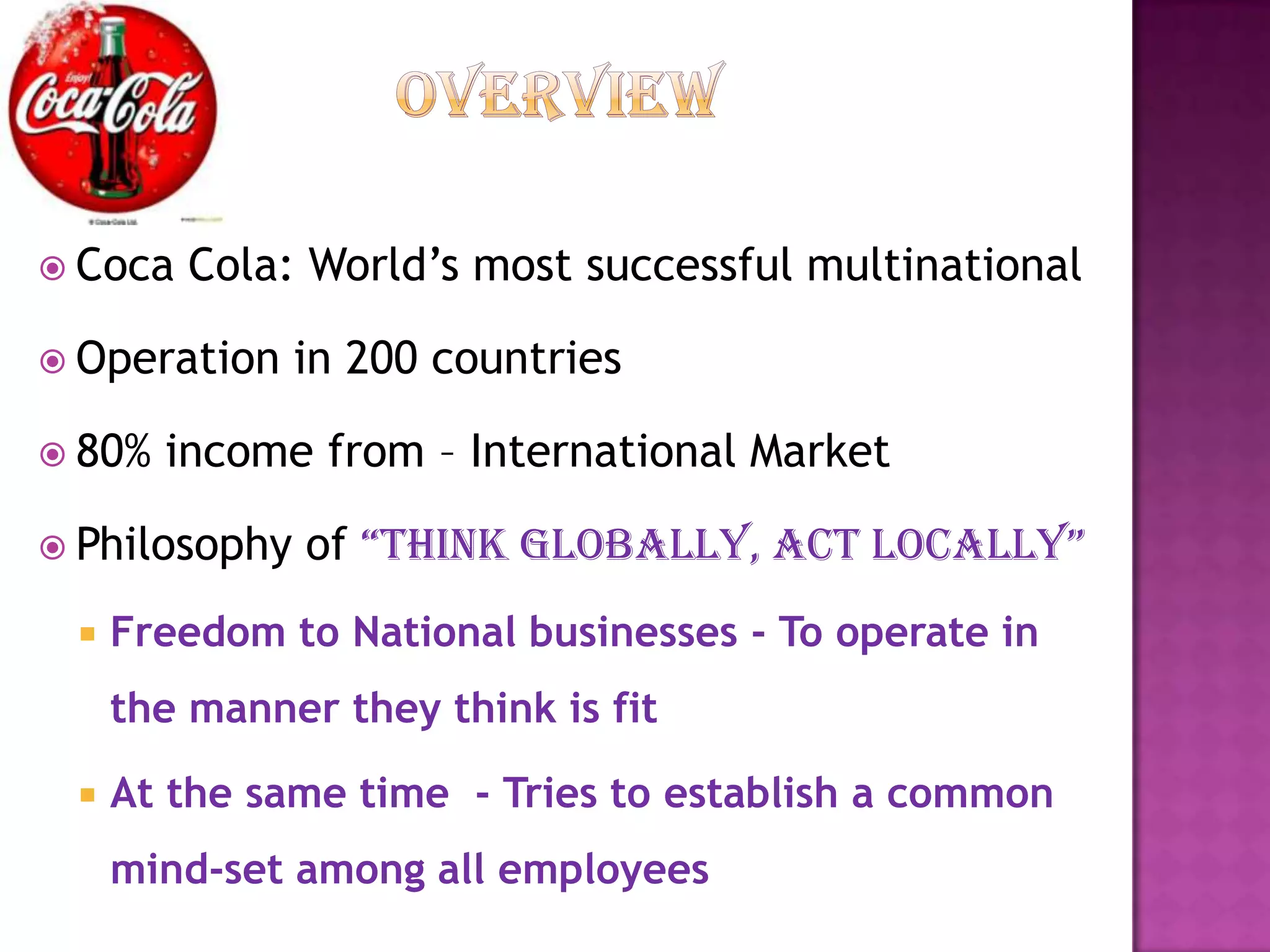 Coca Cola - IHRM | PPTX