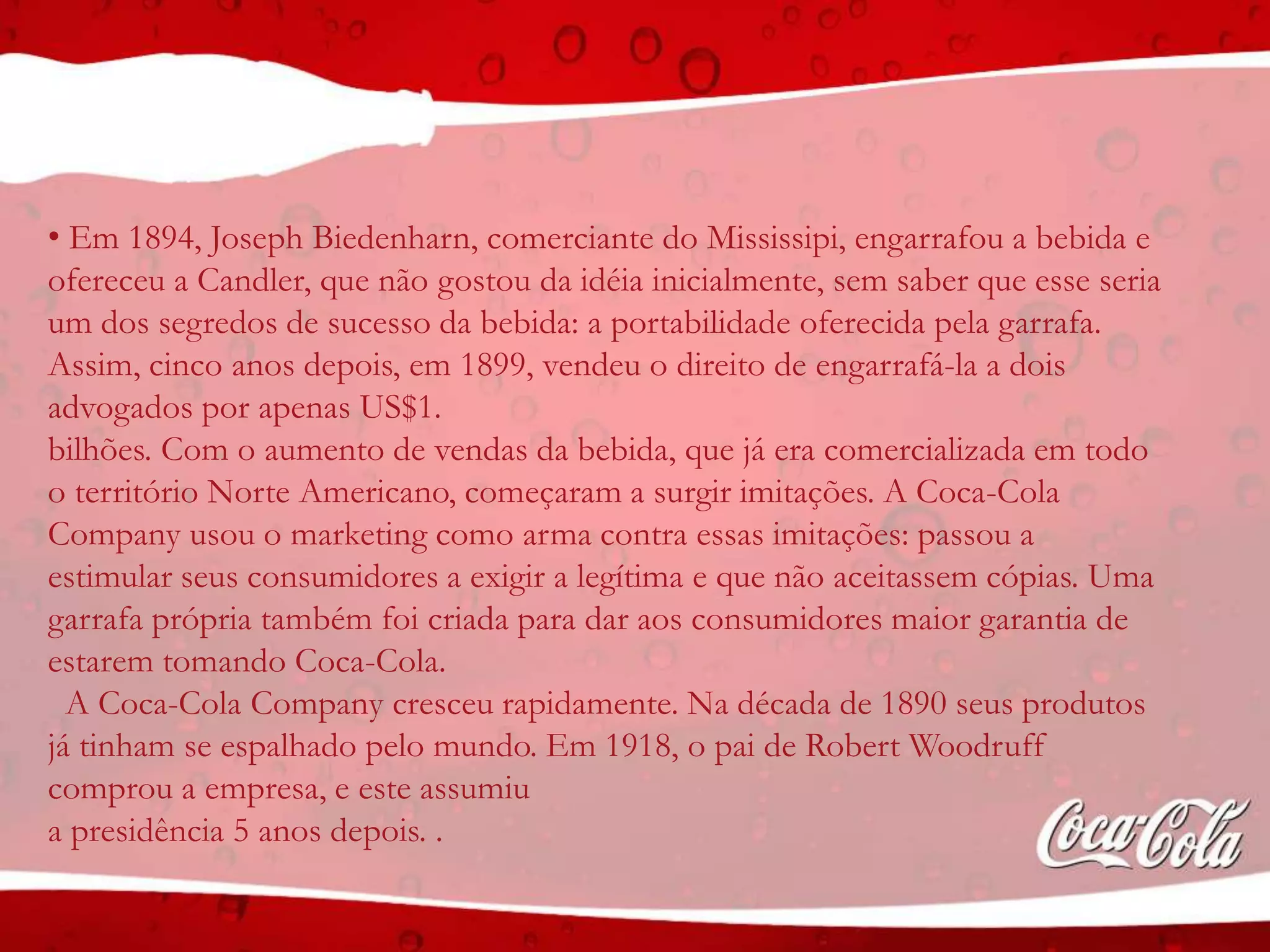 História da Coca - Cola | PPTX