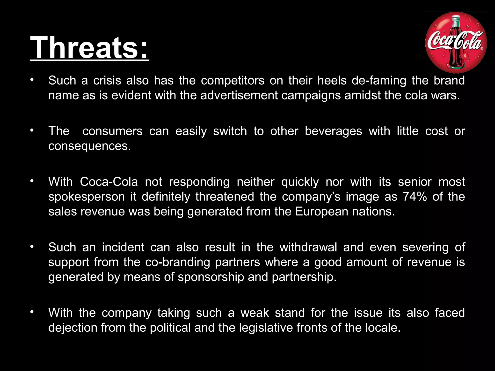 Coca Cola: Belgian PR Crisis | PPT