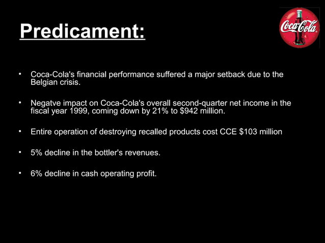 Coca Cola: Belgian PR Crisis | PPT