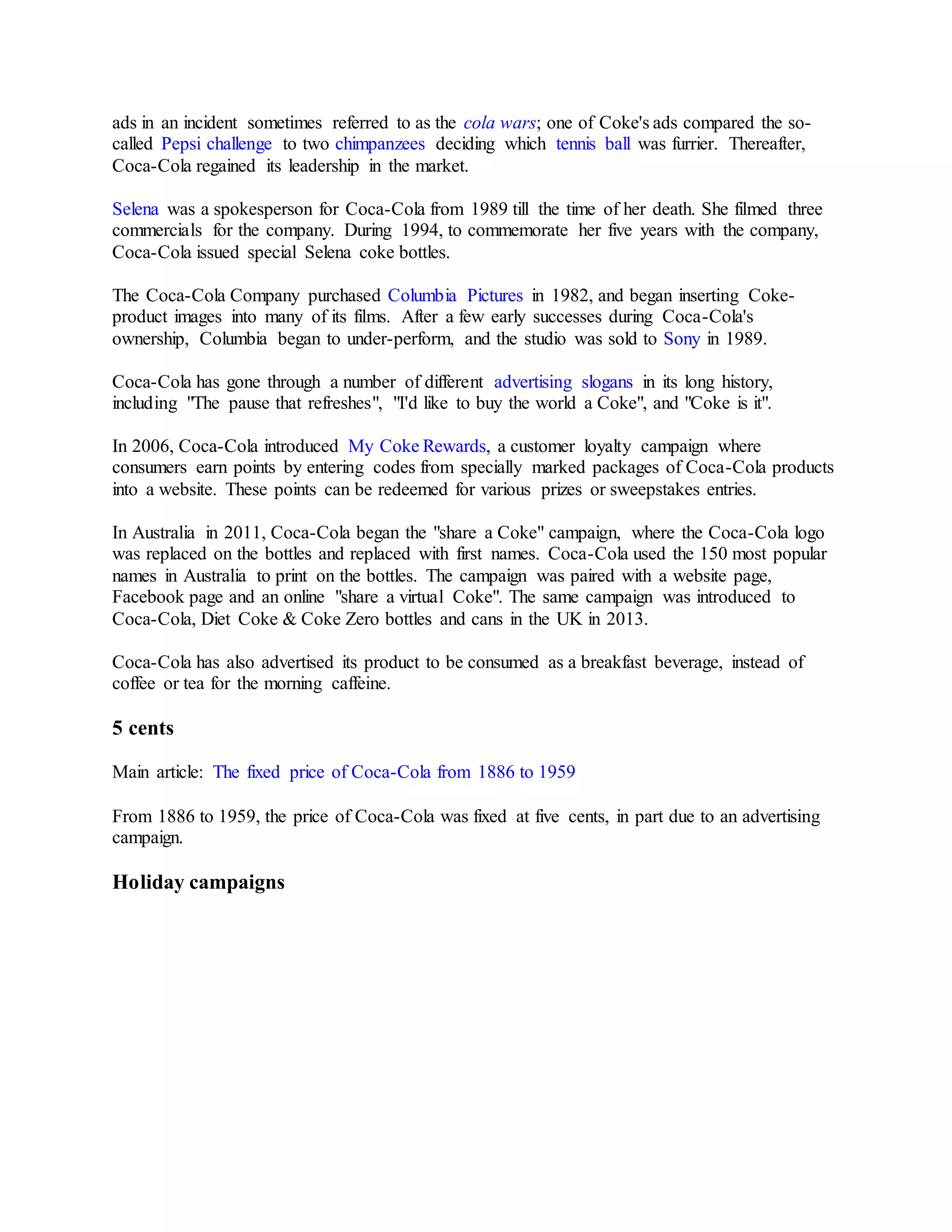 Coca cola-communication-report | DOCX