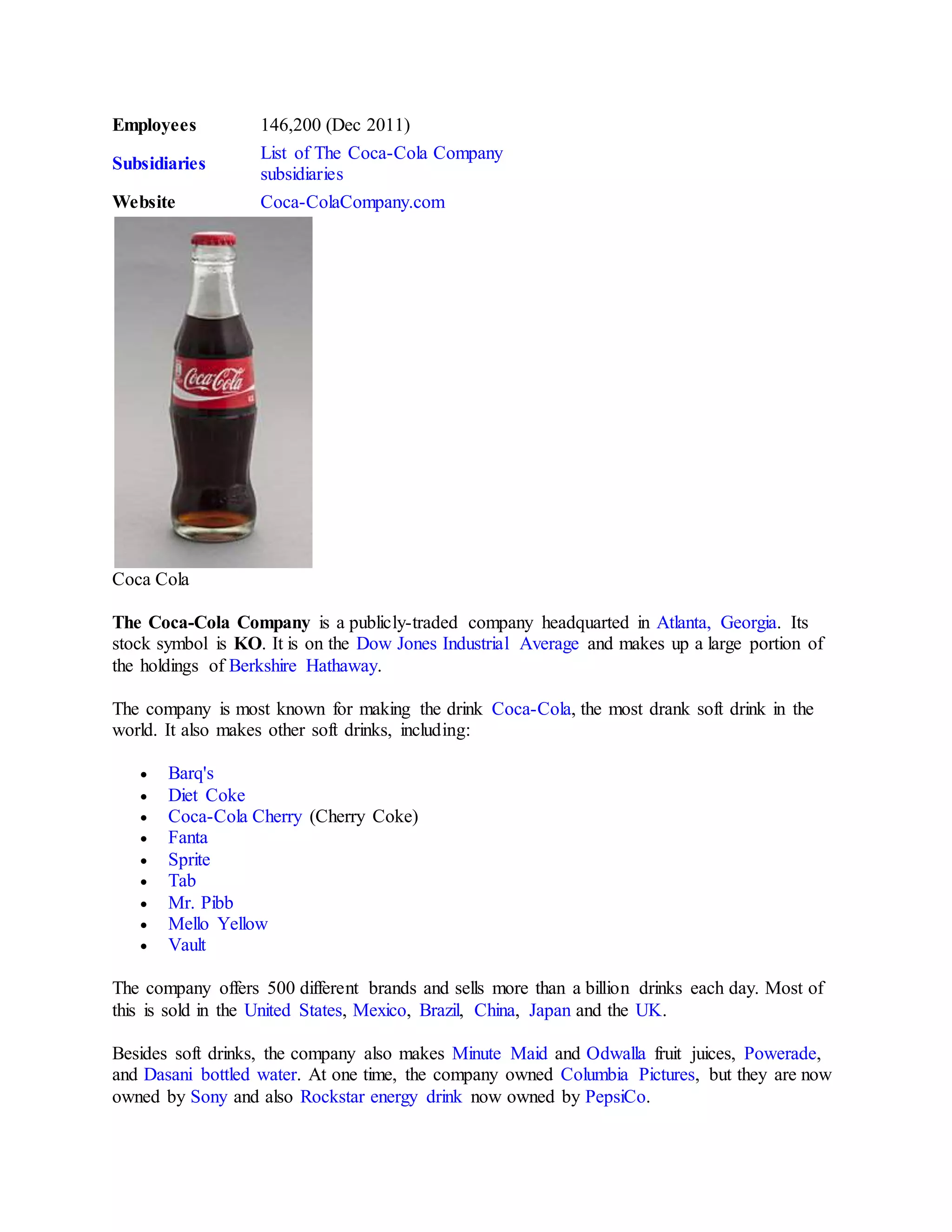 Coca cola-communication-report | DOCX
