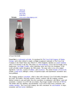 Coca cola-communication-report | DOCX