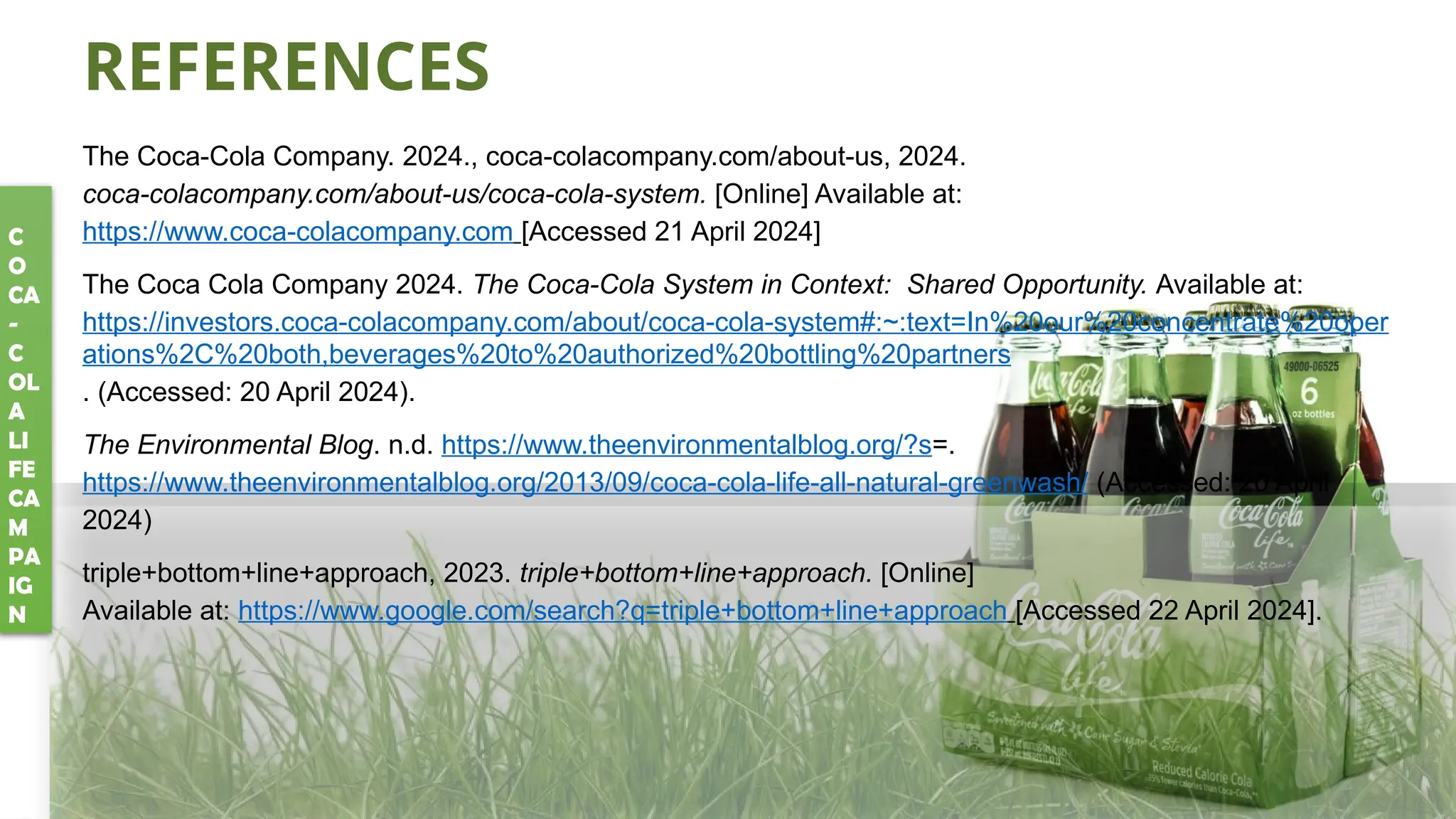 Coca cola life presentation of Law as a regulatory framework | PPTX