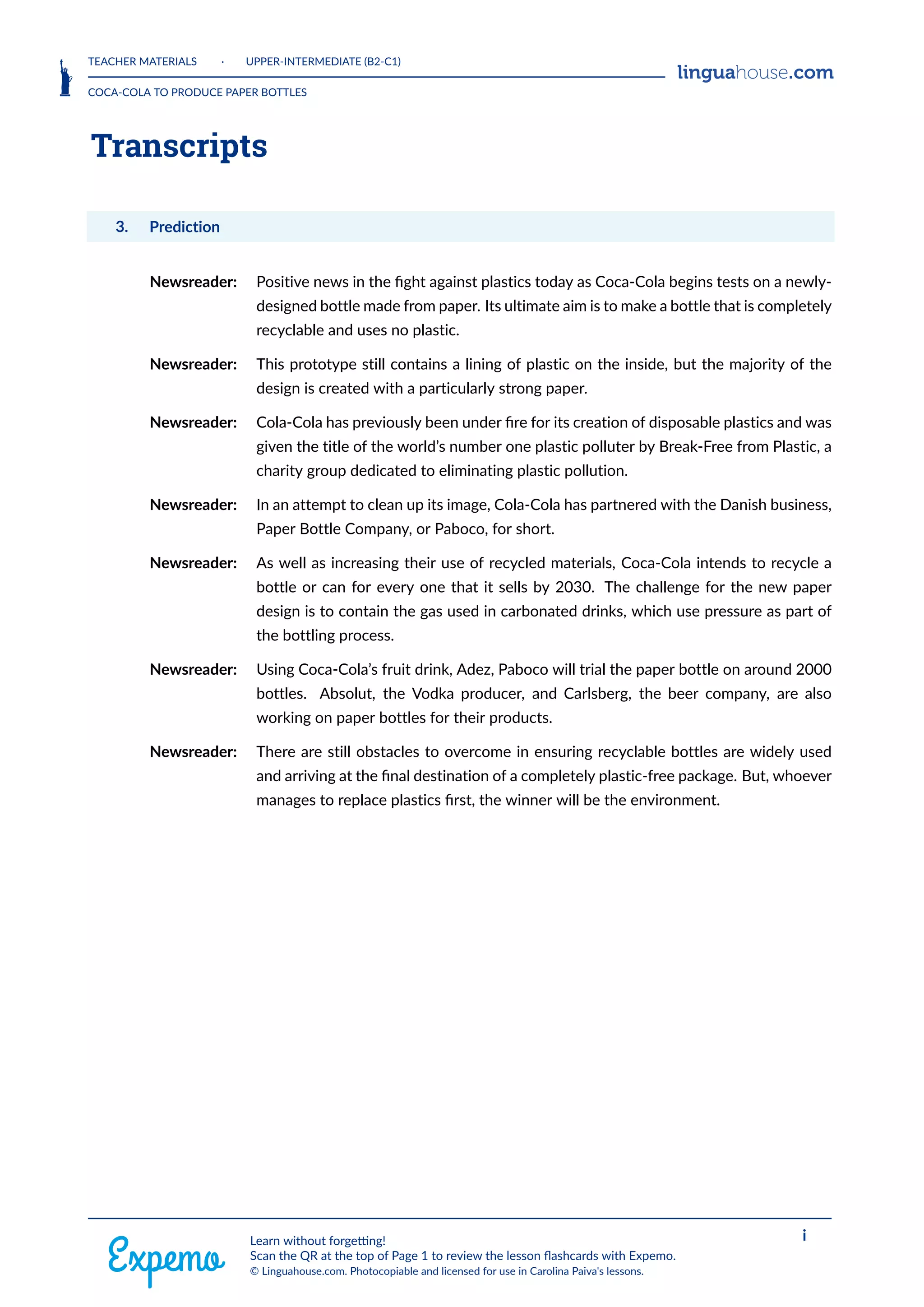 Coca cola-to-produce-paper-bottles | PDF