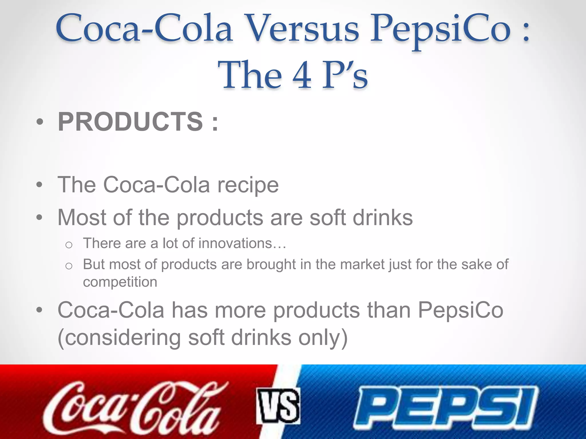 Coca cola-vs-pepsi | PPTX | Marketing and Advertising | Business
