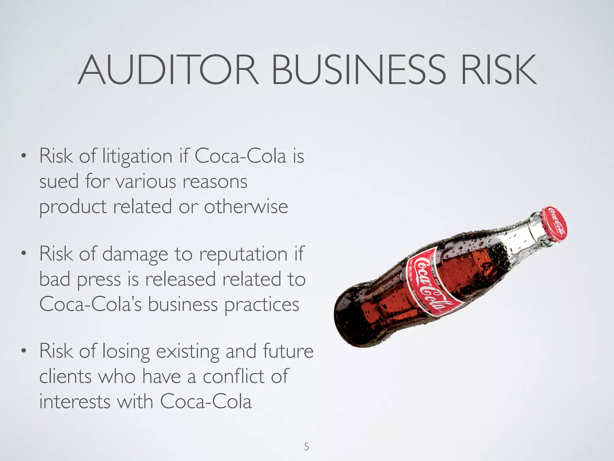 Coca Cola Audit Presentation: Planning the Audit | PDF