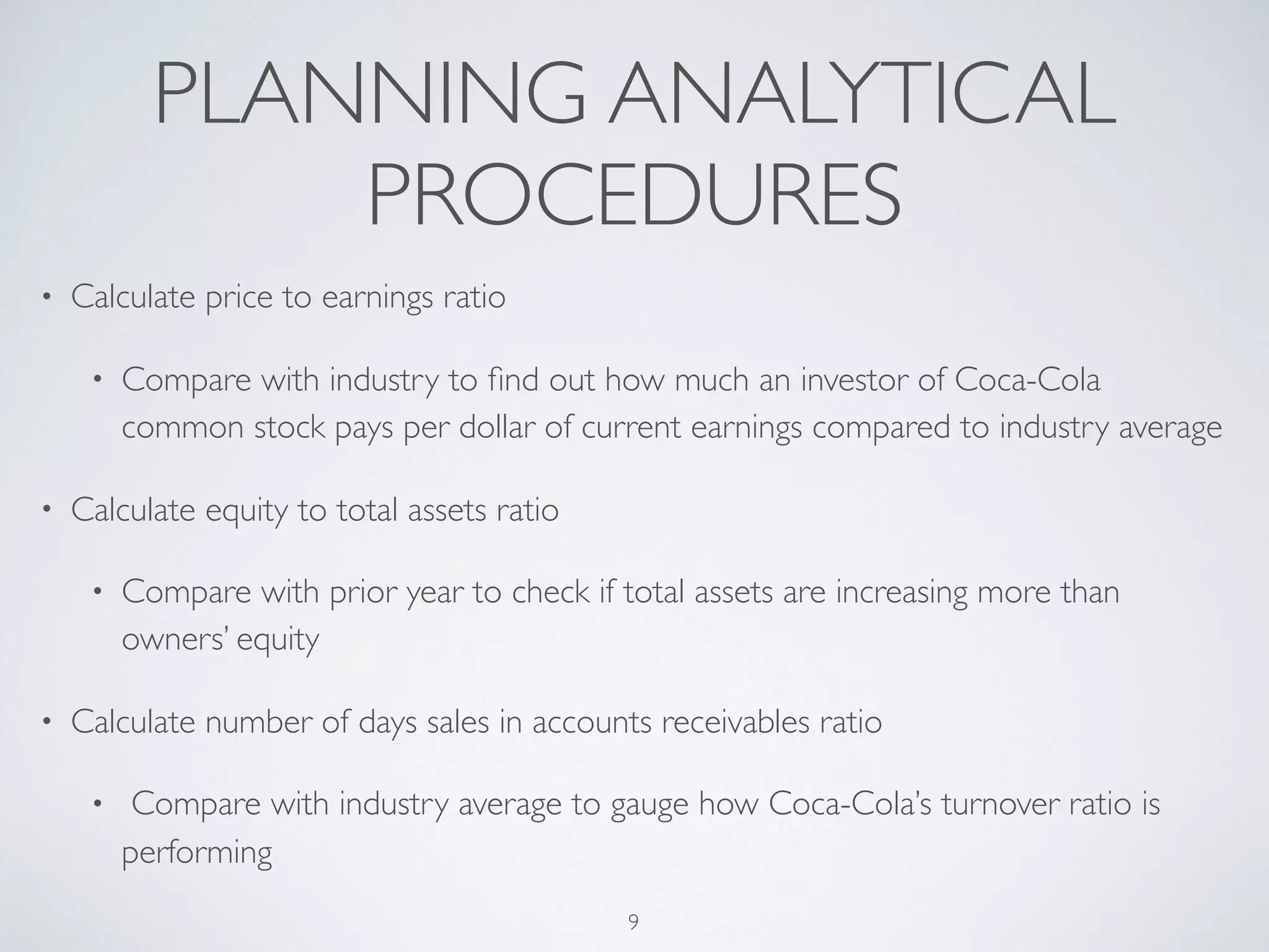 Coca Cola Audit Presentation: Planning the Audit | PDF