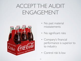 Coca Cola Audit Presentation: Planning the Audit | PDF