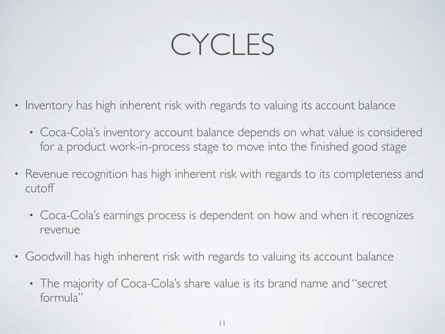 Coca Cola Audit Presentation: Planning the Audit | PDF