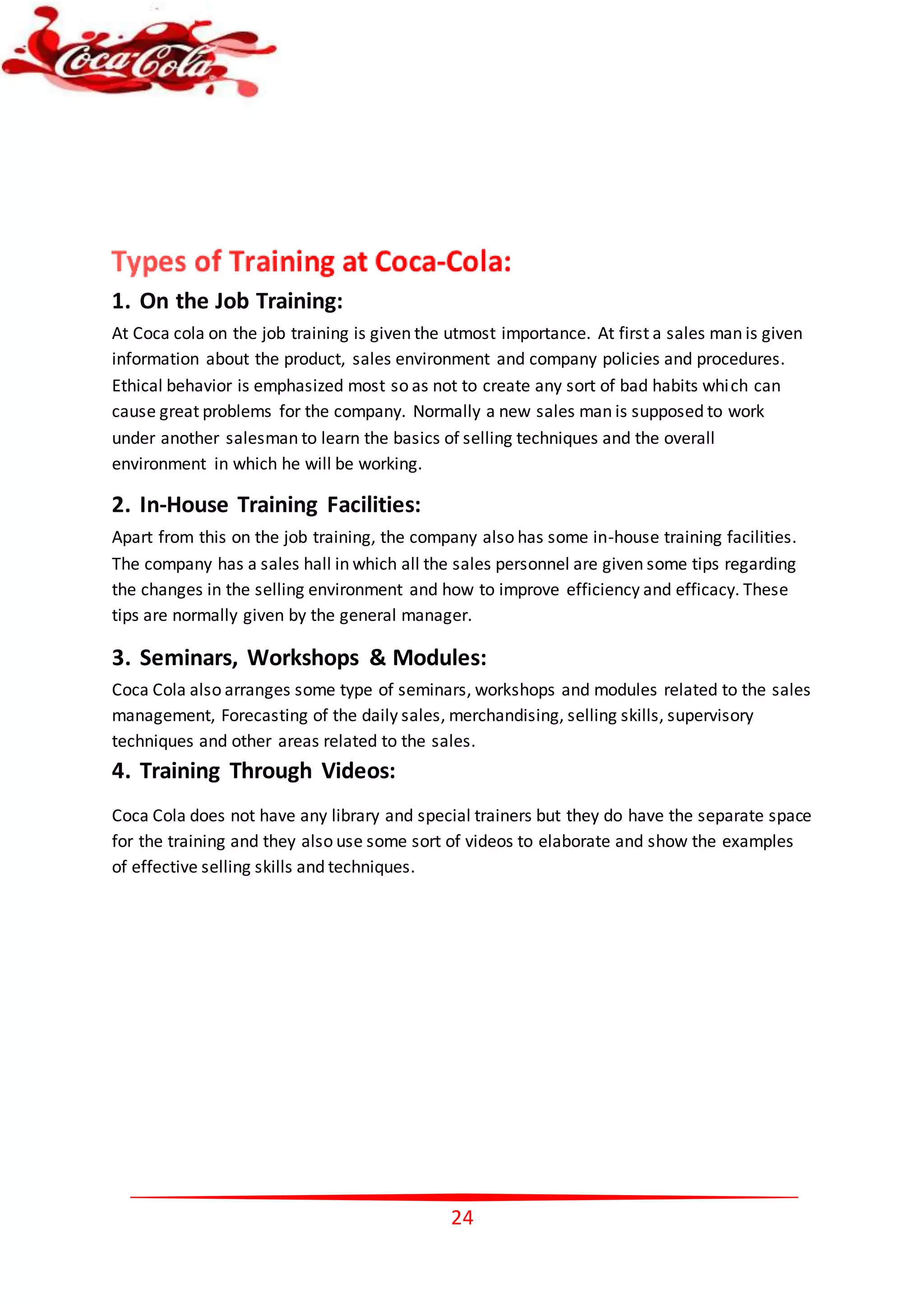 Coca cola beverages | DOCX