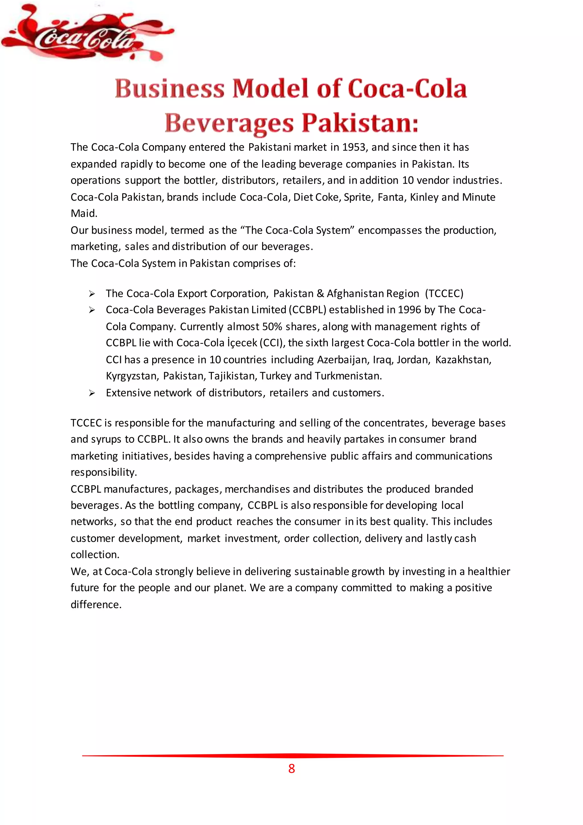 Coca cola beverages | DOCX