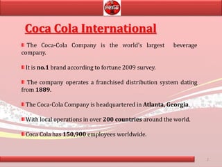 Coca cola case study | PPTX