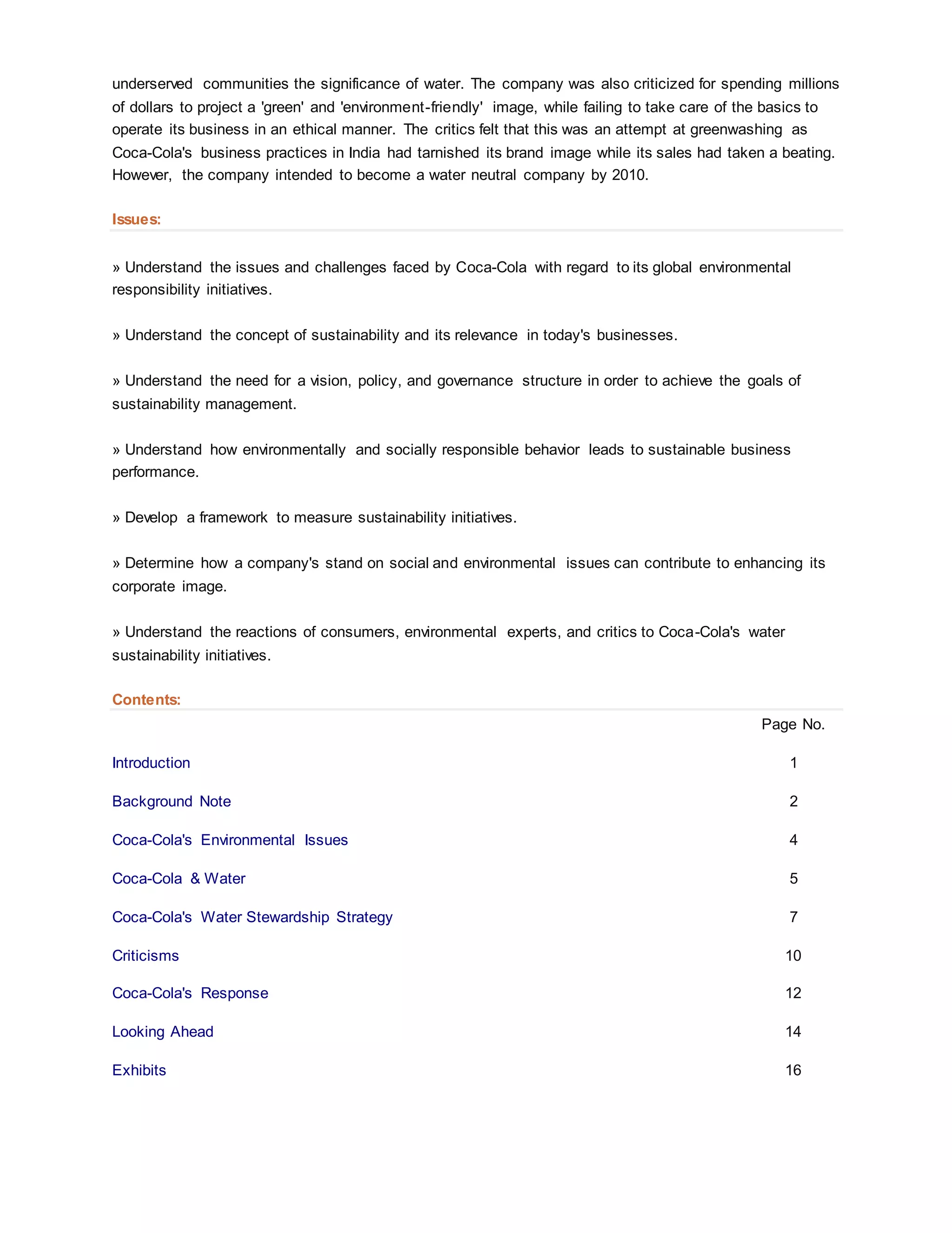 Coca cola casestudy | PDF