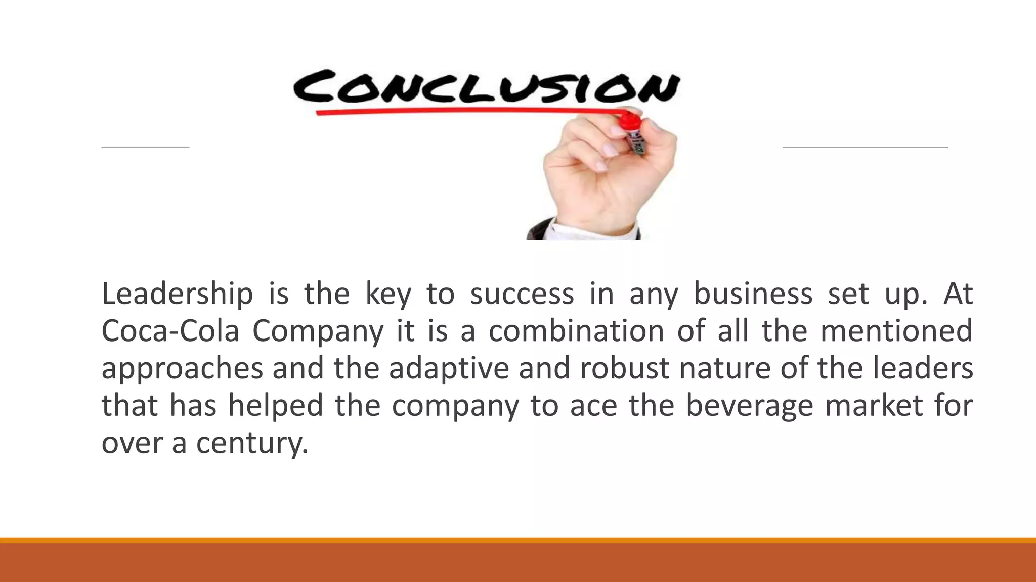 Leadership style of Coca Cola Company | PPTX