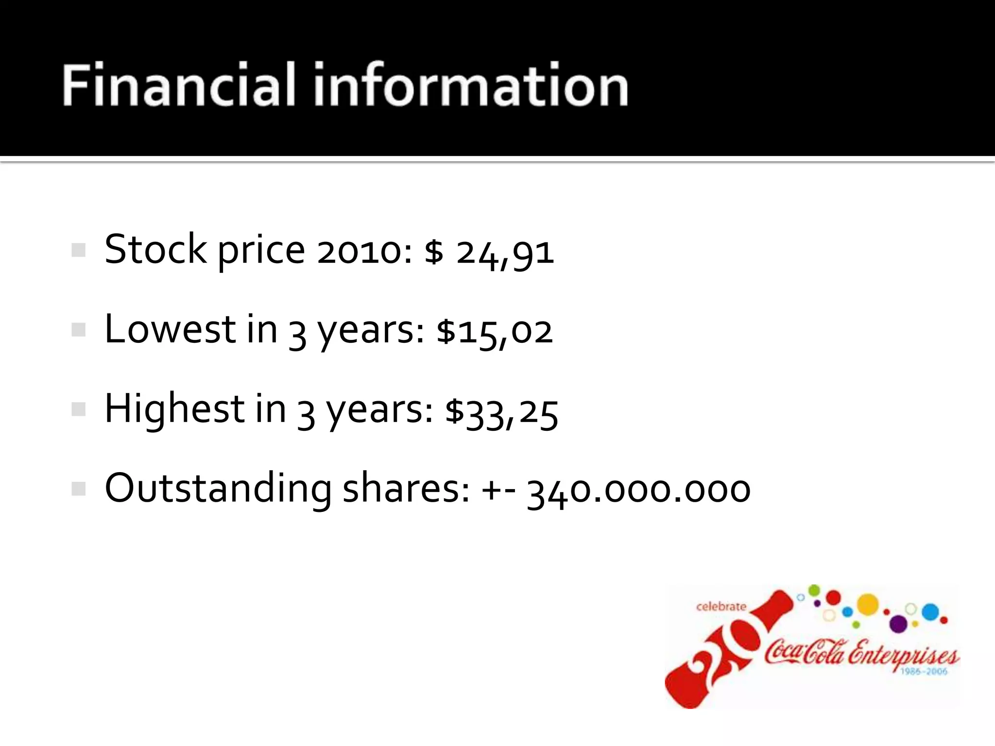 A financial view on Coca cola enterprise | PPTX
